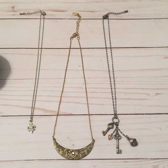 Jewelry | 3 Necklaces In Silver And Gold Tone | Poshmark
